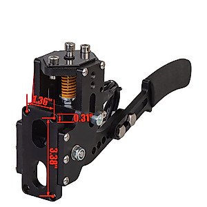 CNRAQR PC Racing Game USB Handbrake for 16Bit SIM for Racing Games, Compatible with G27 G29 G920 G923 T500 T300 Simulate Linear Handbrake（With Fixing Clip and Plate