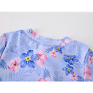 UMELOK Baby Girls Swimsuit One Piece Full Zip with Long Sleeve UPF 50+ Sun Protection Sunsuit Purple-Geranium,12M