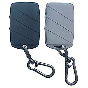 RUNZUIE 2Pcs 4 Buttons Silicone Smart Key Fob Compatible with 2019-2021 2022 2023 Mazda CX-50 CX-5 3 6 CX-30 CX-9 Key Fob Cover (Black/Gray)