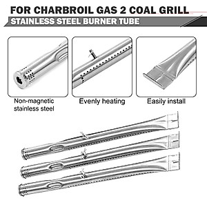 463340516 Grill Parts for Charbroil Gas2coal Grill Replacement Parts 463370516 Charbroil 3 Burner 463336818 463370519 463278419 463370518 Grill Parts G553-0002-W1A Heat Tent G421-0500-W1 Burner Parts