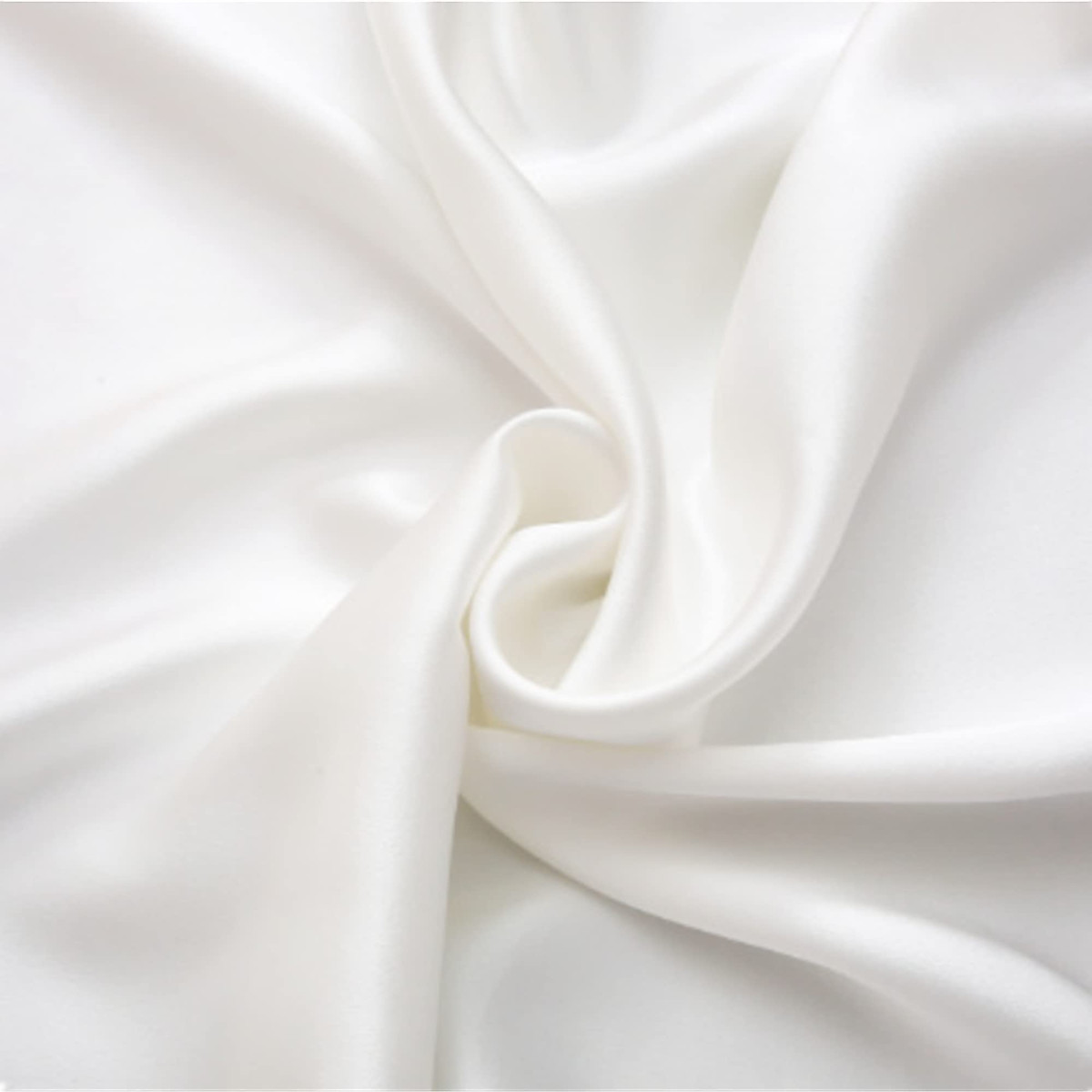 Oeko-TEX Certified White Silk Pillow Cases Made in USA, 100% Real Silk Pillowcase for Hair and Skin, 22 Momme Natural Mulberry Silk Cooling Pillow Cases Standard Size,1 Pc 20"x26" (Standard, White)