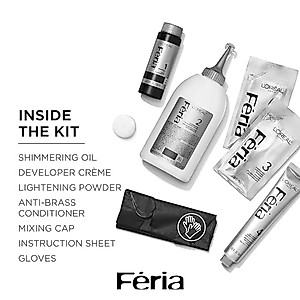 L'Oreal Paris Feria Multi-Faceted Shimmering Permanent Hair Color, 205 Bleach Blonding (Extra Bleach Blonde), Pack of 1, Hair Dye