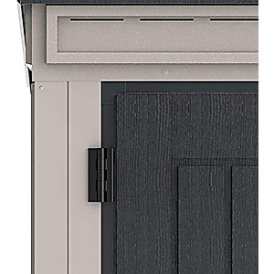 Duramax 05325 Yardmate Plus Pent Outdoor Vinyl Storage Shed, Anthracite & Adobe
