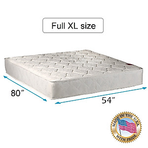 Dream Solutions USA Legacy Full XL Size (54"x80"x8") Mattress Only - Fully Assembled, Good for Your Back, Long Lasting and 2 Sided