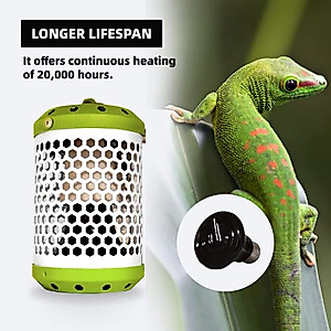 Smart Reptile Heater with Auto Temperature Control, Installation Kit and Anti-Biting Line, Design for Chameleon, Snakes, Lizards, Chicks, Amphibian and Turtle (50W_Small)