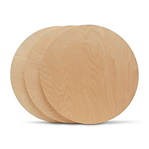 Wood Circles 17 inch 1/2 inch Thick, Unfinished Birch Plaques, Pack of 3 Wooden Circles for Crafts and Blank Sign Rounds, by Woodpeckers