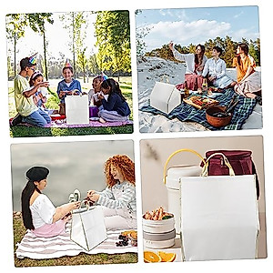 HEASOME Tote Bags Packing Insulation Bags Insulated Bag Tote Bags Nonwoven Peritonealwaterproof Large Cooler Bag Delivery Bag Insulated Food Bag Portable Poon Catering Bag Insulated Bag