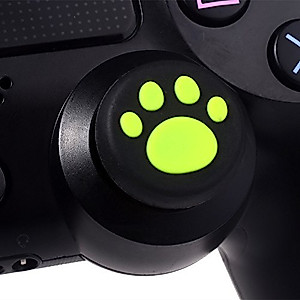 Gametown® Analog Controller Cap Cover Thumb Stick Grip for Sony PS4 PS3 XBOX One 360 Controller Green Cat Pad