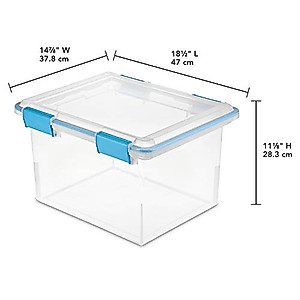 STERILITE 32Qt Clear Gasket Box 19334304 32Qt Clear Gasket Box (Pack of 4)