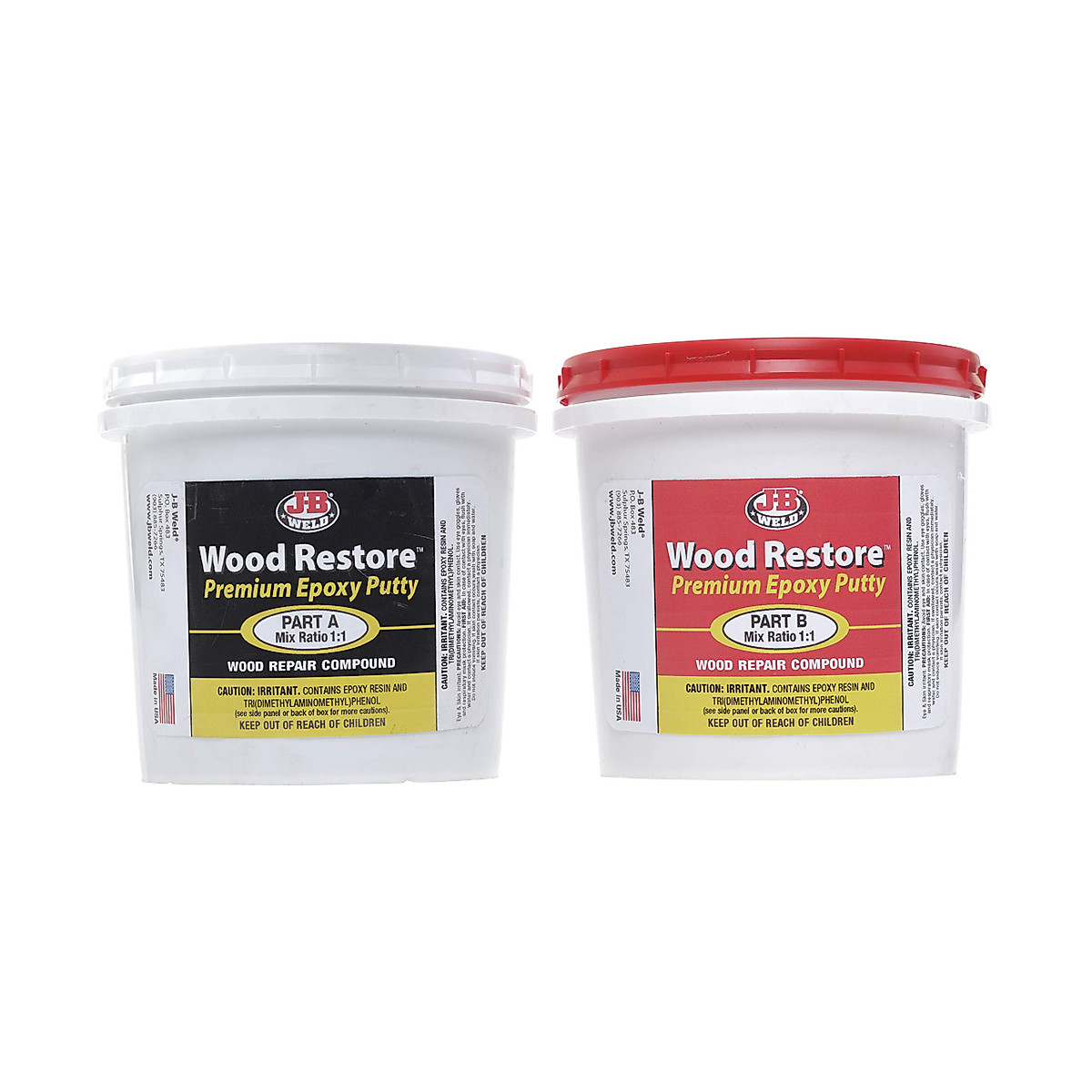 J-B Weld 40007 Wood Restore Premium Epoxy Putty Kit - 64 oz.