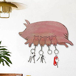 Generic Key Holder, Wooden Animal Key Holder, Wall Mount Key Holder, Hangable Organizer Decorative Rack for Front Door Entryway Cabinet, 32x27cm, UST02553ZYVQ41KZ3B7