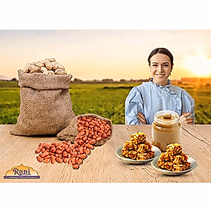 Rani Peanuts, Raw Whole With Skin (uncooked, unsalted) 80oz (5lbs) 2.27kg Bulk ~ All Natural | Vegan | Kosher | Gluten Friendly | Fresh Product of USA ~ Spanish Grade Groundnut/Red-skin