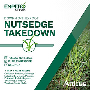 Atticus Empero Q-Pak Nutsedge Killer (Compare to SedgeHammer Plus) - (2 Pack) Turf Herbicide - Kills Nut Grass in Established Lawns, Ornamental Turfgrass, & Landscape Areas - Halosulfuron