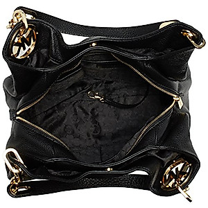 Michael Kors Fulton Large Shoulder Tote Black One Size