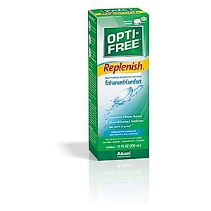 Opti-Free Replenish Multi-Purpose Disinfecting Solution With Lens Case, Lemon 10 Fl Oz
