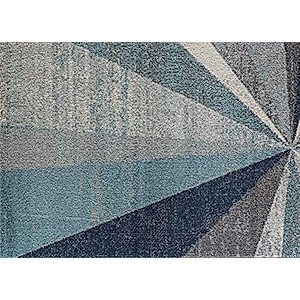 Rugs America Rays Contemporary Geometric Rug Hale Blue KA20A 8'0"X10'0" Area Rug