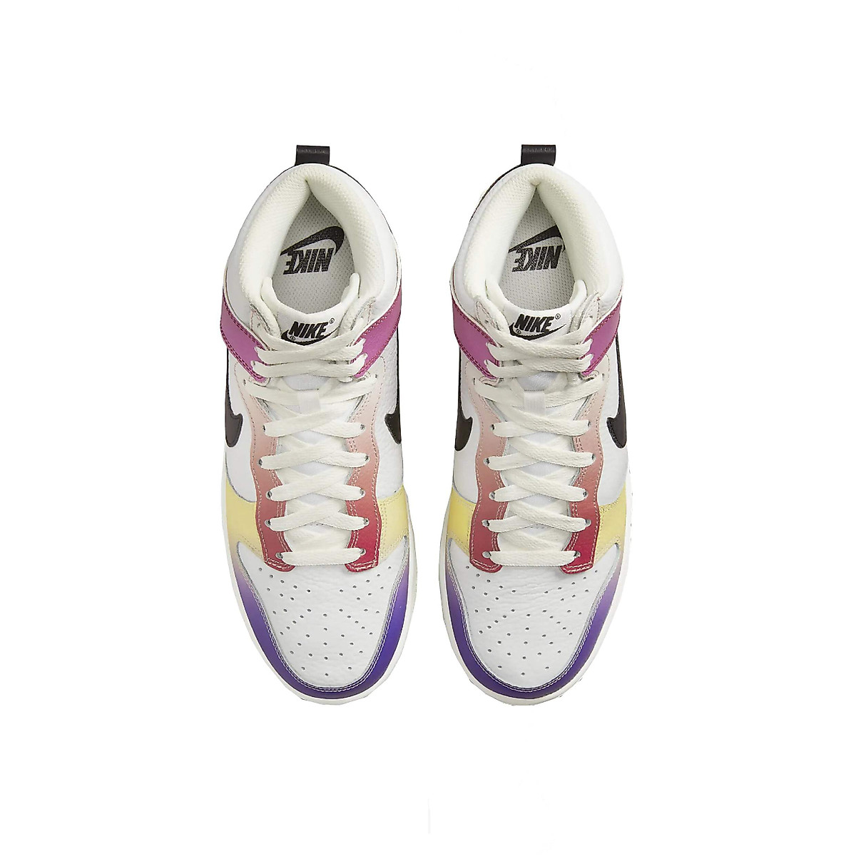 Nike Dunk HIGH White/Black/Pink/Yellow FD0802 100 Women's Size 5.5