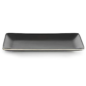 Gibson Soho Lounge Soho Lounge Dinnerware, (2) Platter Set, Matte Black