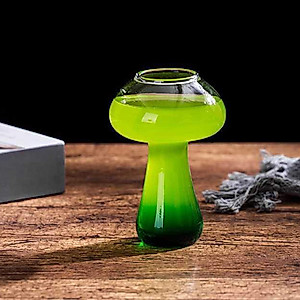 jdfkdskndvkrc Mushroom Cup Cocktail Glass - 380ml/12.85Oz Mushroom Mug Wine Water Cocktails Mushroom Shaped Drinks Cups - Lemonade Juice Glass Bartender Special Beer Wine Glasses Goblet Cooler Cup