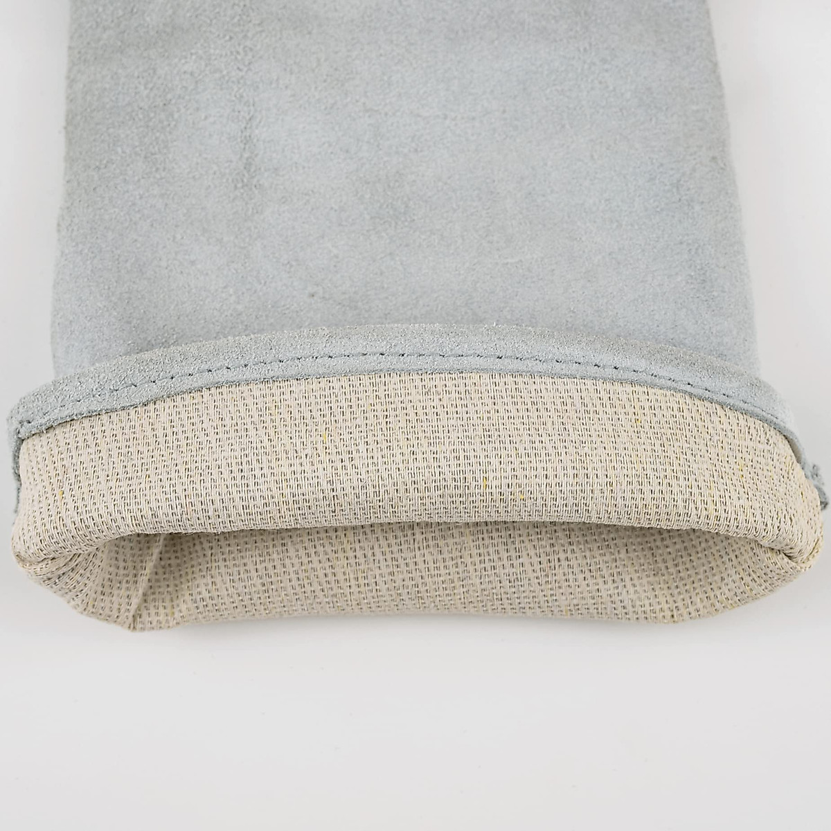 MUJICALA Cowhide Leather Welding Gloves,Heat/Fire Resistant/Heavy-Duty Durable, Safety Work glove Mitts for Forge,Tig Welder,Mig,Stick,Animal handling,2 Pair (GRAY)