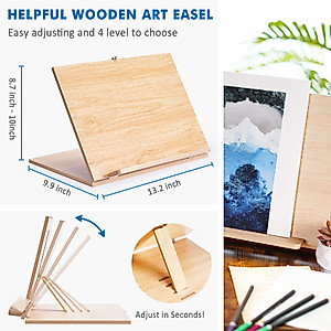 Easel Art Set, 40 Piece Painting Supplies with 1 Art Easel, 24 Acrylic Paint Set, 4 Painting Canvas, 12 Paint Brushes & Necessary Paint Set Tools, Art Supplies for Kids Adults Beginners Artists Pros