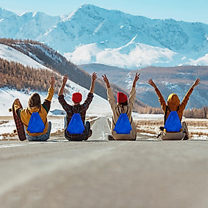 KUUQA 2 Pcs Drawstring Backpack Bags Sports Cinch Sack String Backpack Storage Bags for School Gym Traveling (Blue)