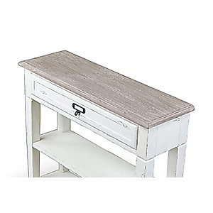 Baxton Studio Dauphine Traditional French 1-Drawer Accent Console Table, White