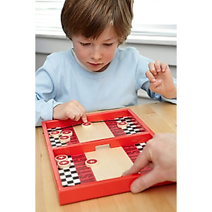 Fastrack Air Hockey Puck Game | Test Speed and Accuracy with The Original Wooden 2-Player Disc Slinging Fast Action Game | Kids Teens Adults Family Game Nights | by Blue Orange Games