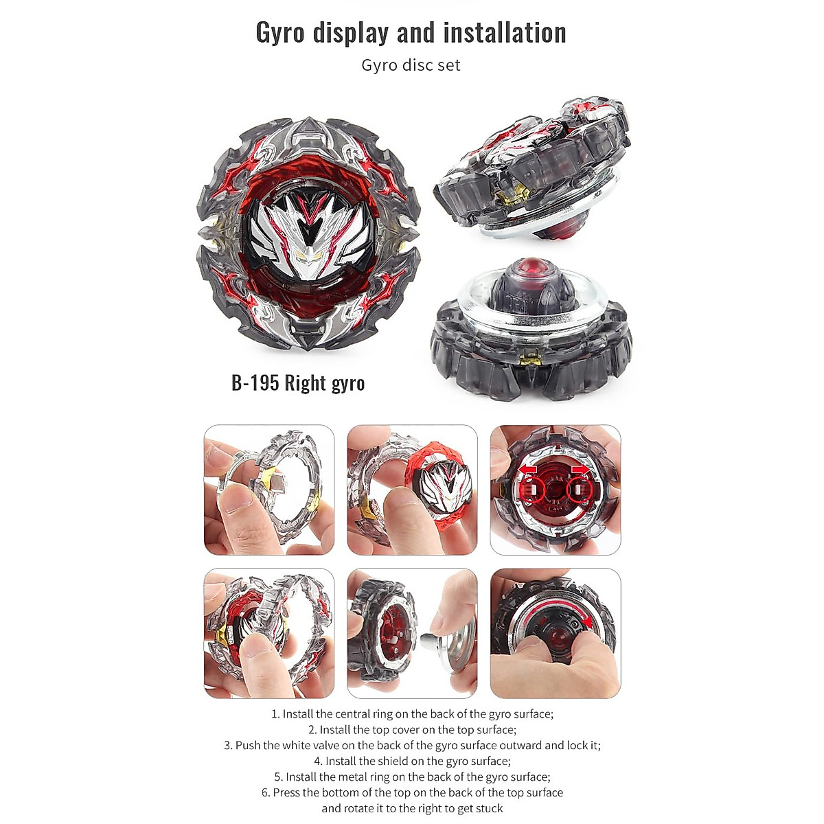 OBEST Bey Stadium Battling top Burst B-201/B-195 Battling Tops Set with 2 Launchers, Battle Arena with launchers for Gyro Fighting, Gifts for Kids