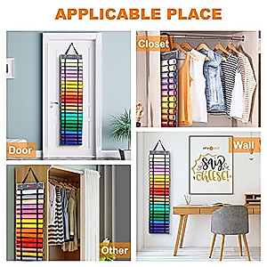 HTVRONT Vinyl Roll Holder, Vinyl Roll Storage with 24 Compartments,Vinyl Storage Organizer Rack Wall Mount/Hanging Over The Door, Craft Vinyl Storage Idea, Gift Wrap Organizer (Grey)