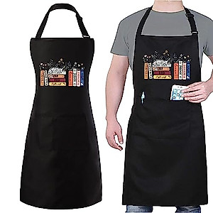 Singer Taylor Album Apron for Women with Pockets,Womens Aprons Waterproof Cooking Aprons with Adjustable Neck Strap and Long Ties for Swift Fans,