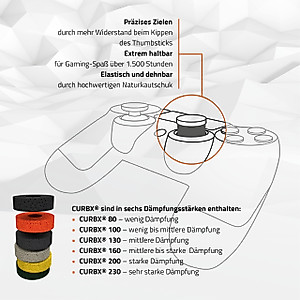 GAIMX CURBX 100 Motion Control – Aim Assist and Shock Absorber for thumbstick – Aim Improvement for Playstation 4 & 5, Xbox One and Xbox 360 (Strength 100)