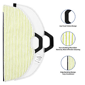 Ecleanfy AV2610WA RV2610WA Vacuum Mop Replacement Pads Compatible with Shark AV2610WA RV2610WA Robot Vacuum, Washable Reusable Replacement Microfiber Soft Pads, 4-Pack