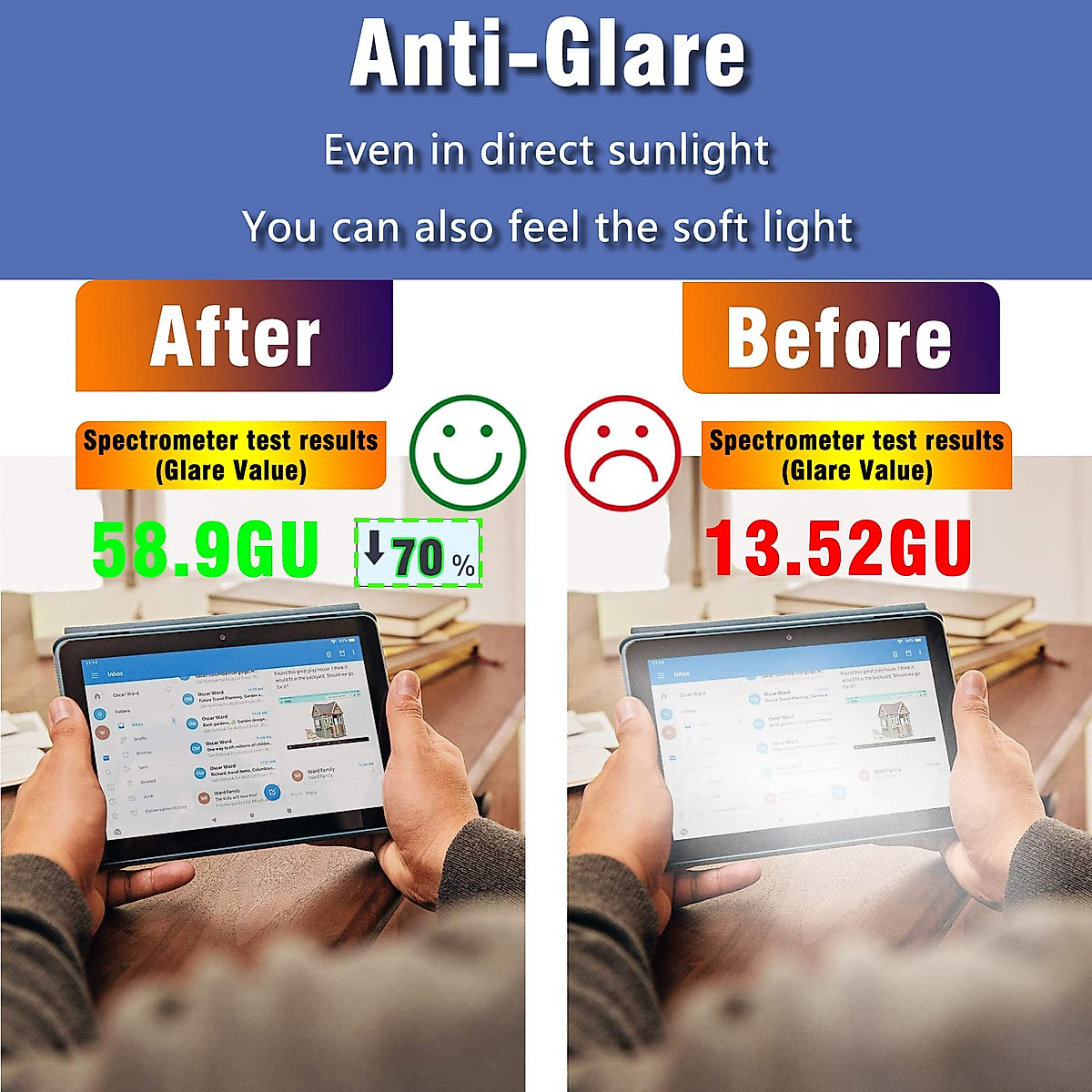 2-Pack Anti Blue Light Glare Screen Protector for Fire HD 8/ Fire HD 8 Plus 8" Tablet 12th/10th Generation(2022/2020 released), Eeys Protection Screen Film, Anti Glare/Fingerprint, HD Clear, No-Bubble