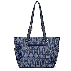 MKF Shoulder Bag for Women: PU Leather Top Handle Tote Handbag – Lady Fashion Satchel Pocketbook, Signature Purse Chocolate