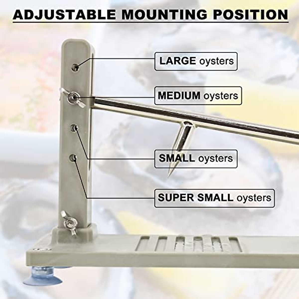 Patioer Oyster Shucker, Oyster Opener Tool Set, Oyster Clam Opener Machine with Oyster Shucking Knife Set, Gloves and G-Clip