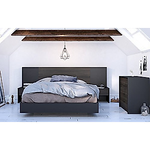 Nexera Platform Bed, Black, Queen