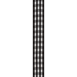 Offray 7/8" Wide Rustic, 3 Yards, Black and White Plaid Pattern Taffeta Gingham Check Craft Ribbon, 7/8-Inch x 9-Feet, 7/8 Inch