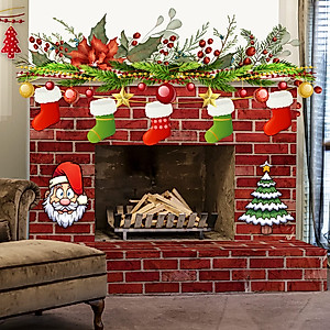 JOYIN Brick Wall Backdrop 4FT by 30FT Birthday Party Accessory Christmas Wall Decorations