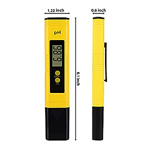 Digital pH Meter, ±0.01 High Accuracy Water Quality Tester Pen with 0-14 pH Measurement Range,for Household Drinking Water, Swimming Pool,Aquarium and Fishpond Water,pH Tester Design with ATC