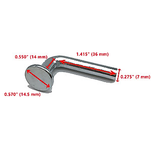 50 Pcs Pallet Rack Safety Bolt, Flat Top Hat Φ 0.570″(14.5mm), Width Φ 0.275″(7mm), Height 1.970″(50mm) High from Top to Bottom, Universal Cross Beam Locker Drop Pin, Accessory Shelving System, M7×50