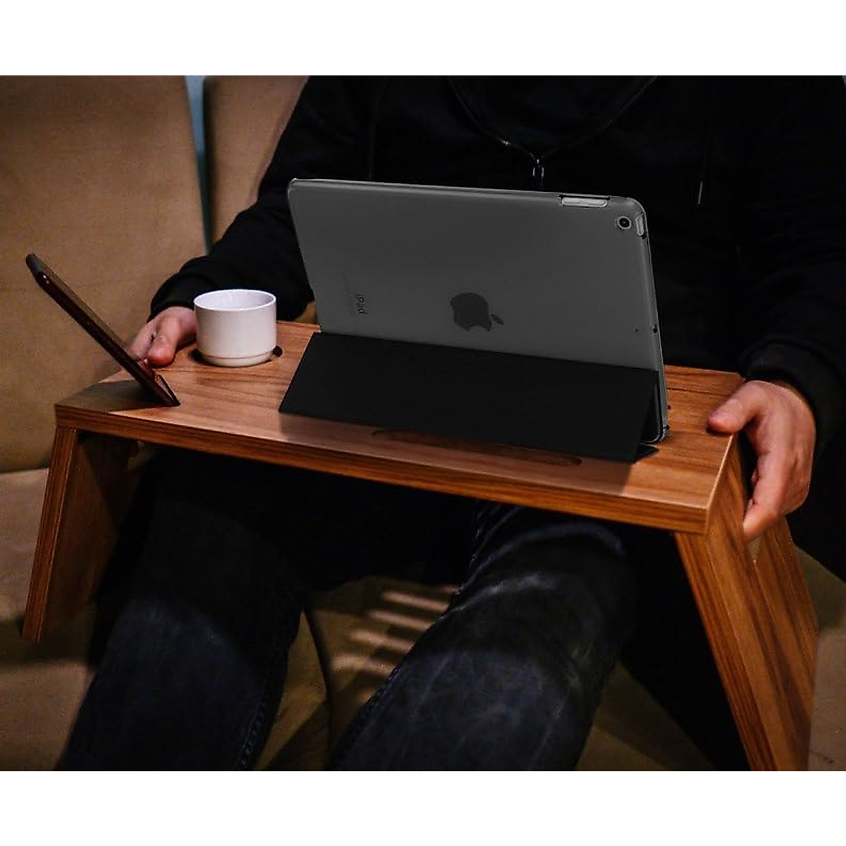 Laptop Stand, Foldable Bed Tray, Wooden Gift, Portable Foldable Tour Table, Breakfast Serving Tray, Multifunctional Coffee Table,Home GiftSCR