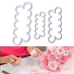 PalkSky Cake Decorating Gumpaste Flowers The Easiest Rose Ever Cutter Pack of 3