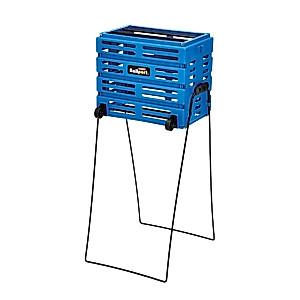 Tourna Ballport Deluxe Tennis Ball Hopper with Wheels - Blue