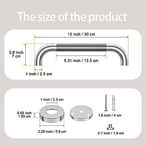 Armiika Grab Bar for Shower,Shower Grab Bars for Seniors and Handicaps, Shower Handle for Bathtubs and Showers