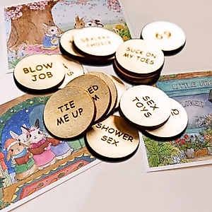 Pack of 20 Funny Tokens Sex Fun Wooden Couple Date Night Event Tokens Romantic Funny Tokens Date Night Event Token Gifts Valentines Day Creative Couple Gifts