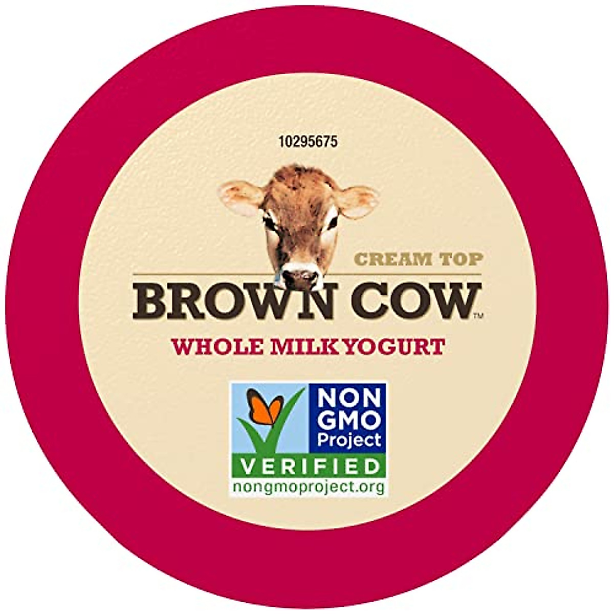 Brown Cow Cream Top Strawberry on the Bottom Whole Milk Yogurt, 5.3 oz. Cup- Creamy, Delicious Yogurt