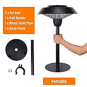 Star Patio Outdoor Freestanding Electric Patio Heater, Tabletop heater, Infrared Heater, Hammered Bronze Finished, Portable Heater suitable as a Balcony Heater, 1566-CT