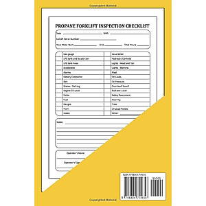 Propane Forklift Inspection Checklist Log: 365 Pages Propane Forklift Log Book With Daily Inspection