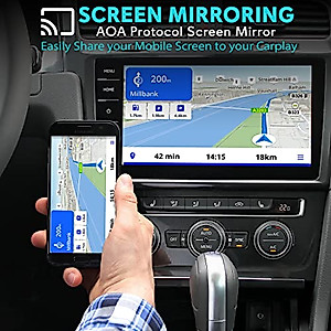 PyleUsa Wireless CarPlay Android Auto Multimedia Video Box,4GB RAM 64GB ROM,2.4GHz,5GHz Dual Band WiFi BT,Octa Core 64Bit,4K Full HD,H.265,USB3.0 Android Box,Screen Mirroring, Install Android Apps